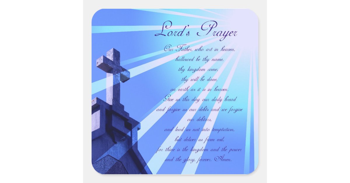 Lord's Prayer Design Stickers | Zazzle
