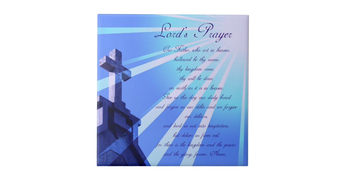Lord's Prayer Design Tile | Zazzle