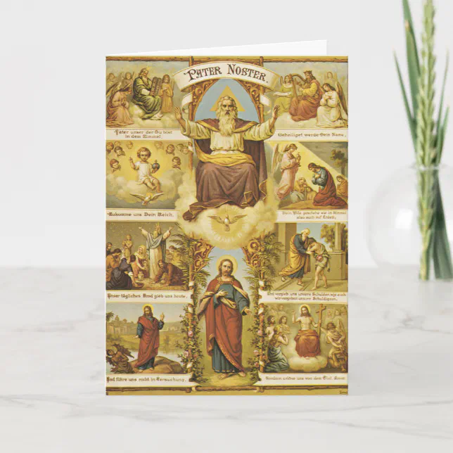 Lords Prayer "Pater Poster" Our Father Jesus Card | Zazzle