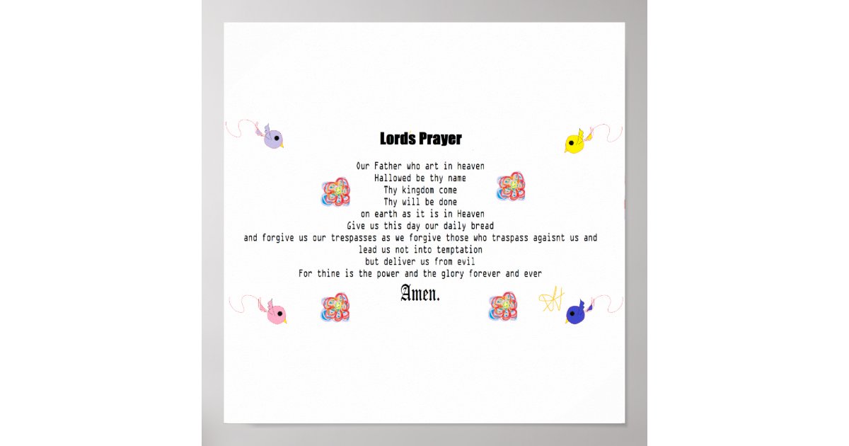 Lord's Prayer Poster | Zazzle