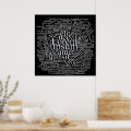 Lorem Ipsum Word Cloud - White version Poster | Zazzle