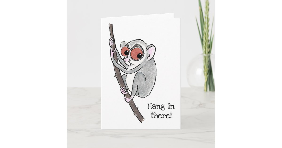 Loris 'hang in there' card | Zazzle