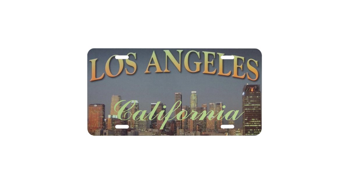 Los Angeles California Aluminum License Plate | Zazzle
