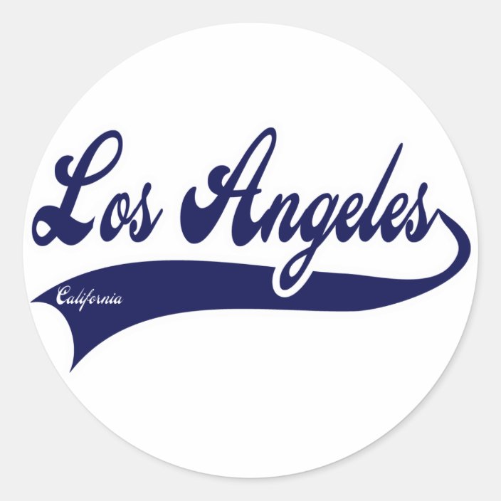 Los angeles California Classic Round Sticker | Zazzle.com