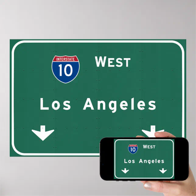 Los Angeles California Interstate Highway Freeway Poster | Zazzle