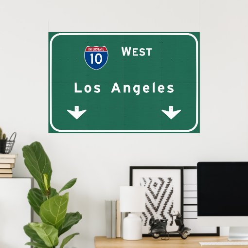 Los Angeles California Interstate Highway Freeway Poster | Zazzle