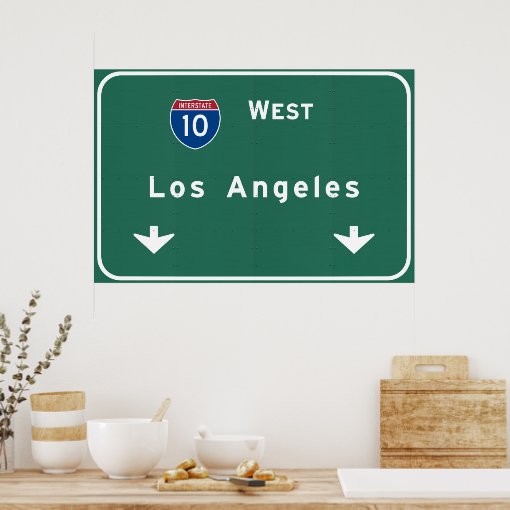 Los Angeles California Interstate Highway Freeway Poster | Zazzle