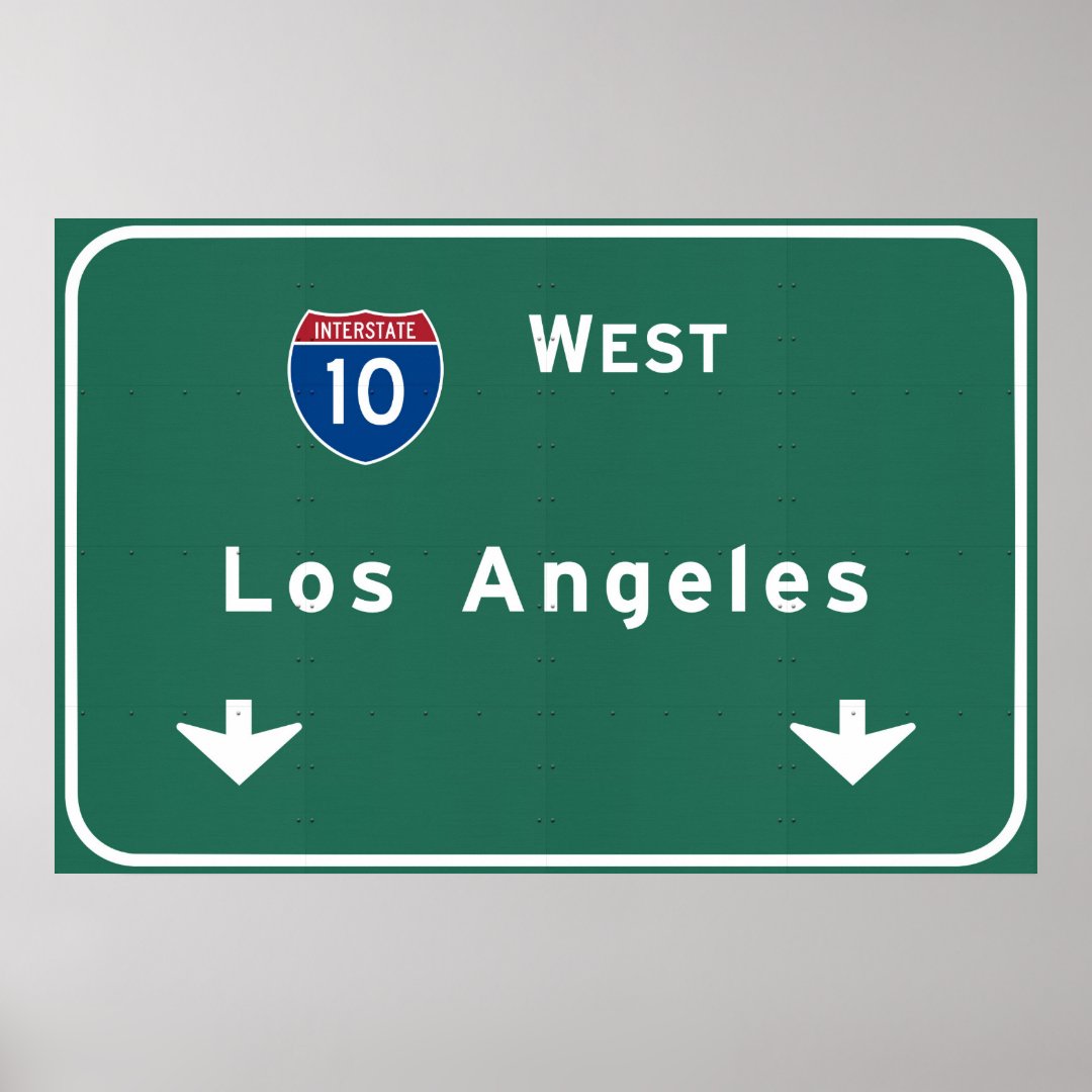 Los Angeles California Interstate Highway Freeway Poster | Zazzle