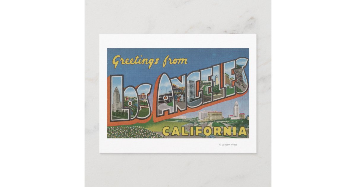 Los Angeles, CaliforniaLarge Letter Scenes Postcard | Zazzle