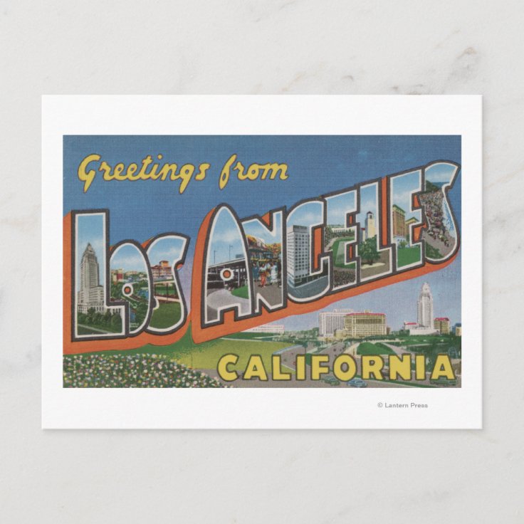 Los Angeles, CaliforniaLarge Letter Scenes Postcard | Zazzle