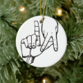 Los Angeles Hand Sign Ceramic Ornament | Zazzle