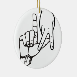 Los Angeles Hand Sign Ceramic Ornament | Zazzle