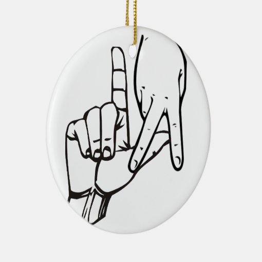 Los Angeles Hand Sign Ceramic Ornament | Zazzle