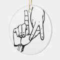 Los Angeles Hand Sign Ceramic Ornament | Zazzle