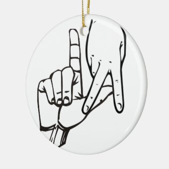 Los Angeles Hand Sign Ceramic Ornament | Zazzle