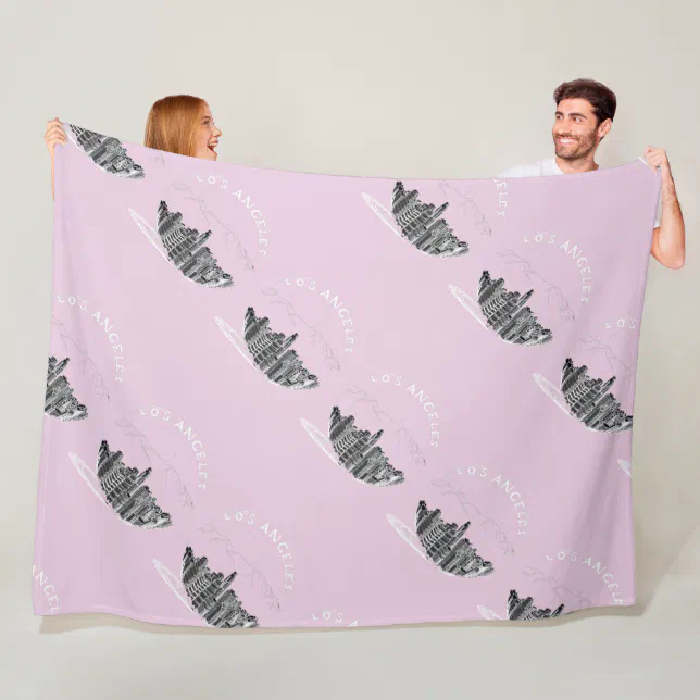 Los Angeles in a glass ball Fleece Blanket | Zazzle