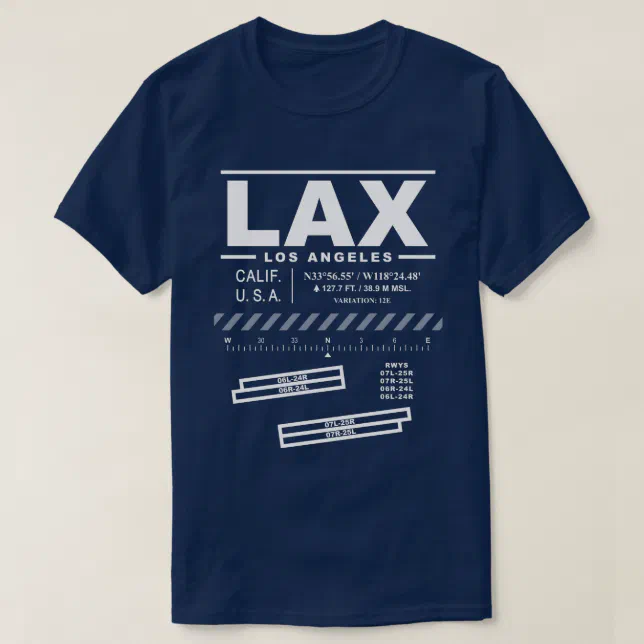 Los Angeles International Airport LAX T-Shirt | Zazzle