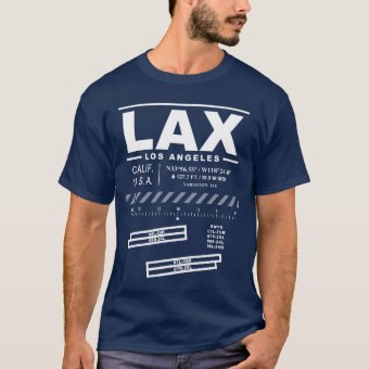 Los Angeles International Airport LAX T-Shirt | Zazzle