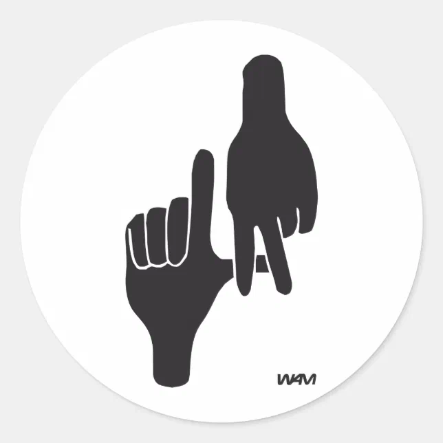 LOS ANGELES LA HAND SIGN CLASSIC ROUND STICKER | Zazzle