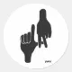 LOS ANGELES LA HAND SIGN CLASSIC ROUND STICKER | Zazzle