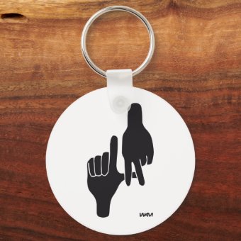 LOS ANGELES LA HAND SIGN KEYCHAIN | Zazzle
