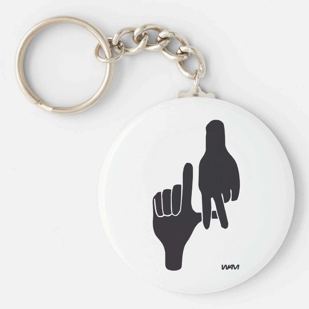 LOS ANGELES LA HAND SIGN KEYCHAIN | Zazzle