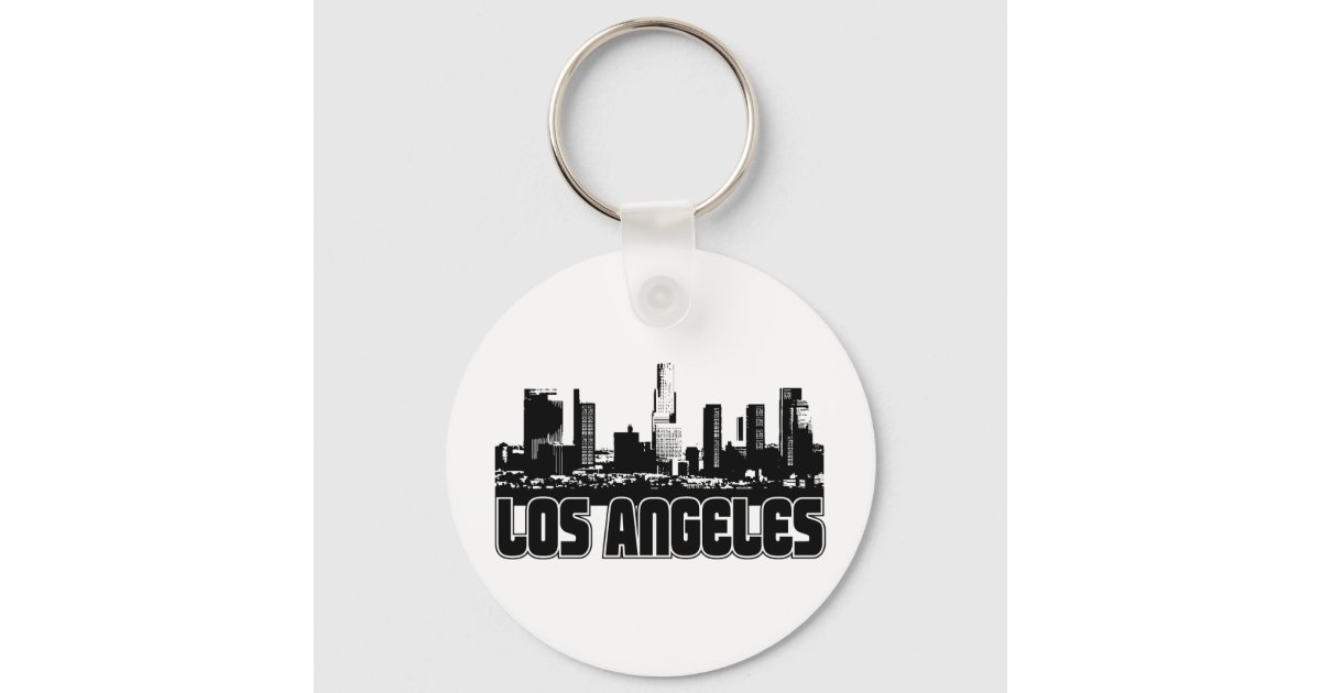 Los Angeles Skyline Keychain | Zazzle