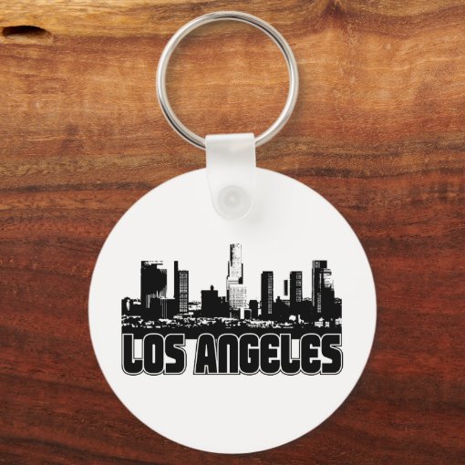 Los Angeles Skyline Keychain | Zazzle