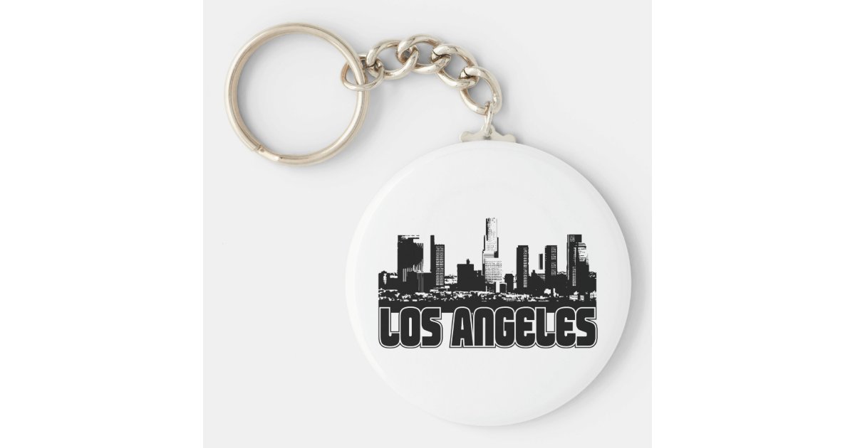 Los Angeles Skyline Keychain | Zazzle