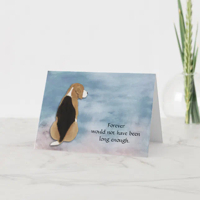 Loss of Beagle Condolence Sympathy Card | Zazzle