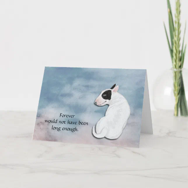 Loss of Bull Terrier Condolence Sympathy Card | Zazzle
