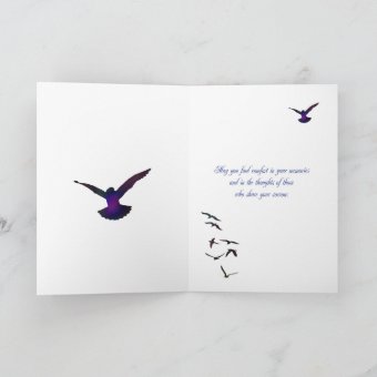 Loss of child, sympathy card, flying birds card | Zazzle