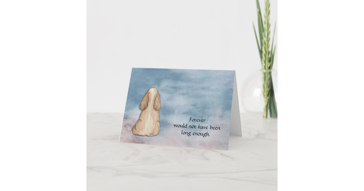 Loss of Cocker Spaniel Condolence Sympathy Card | Zazzle