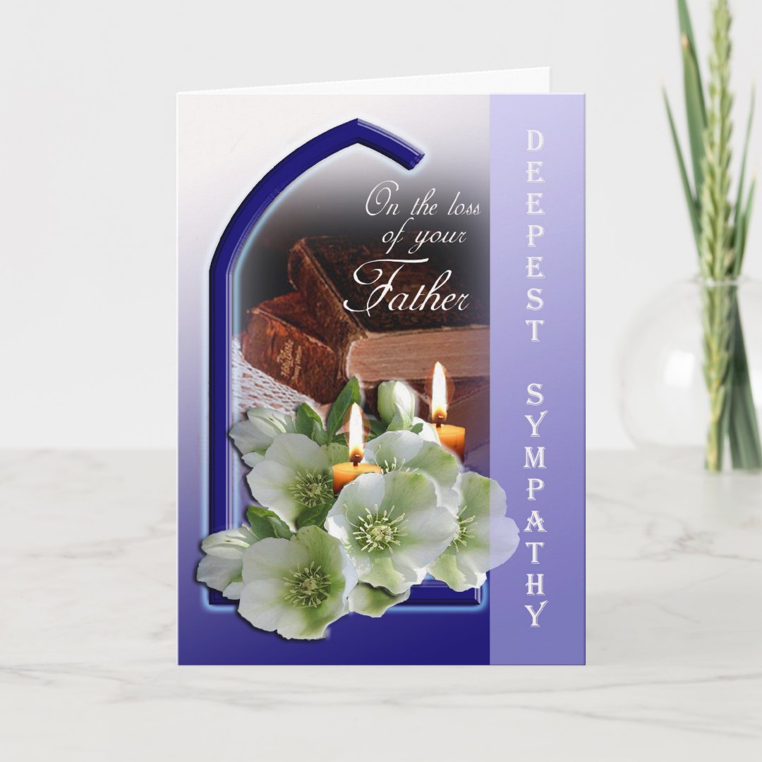 Loss of Father - With Deepest Sympathy Card | Zazzle