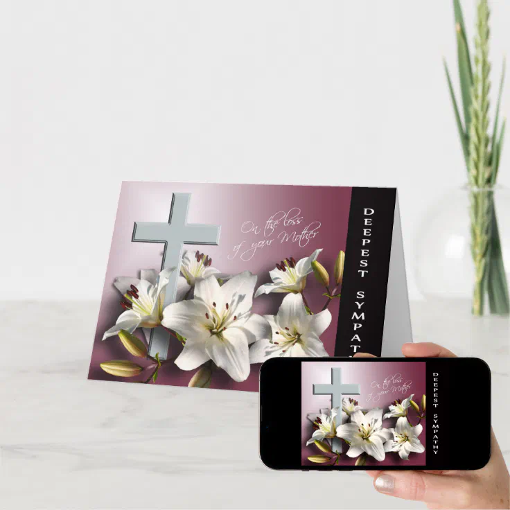 Loss of Mother - With Deepest Sympathy Card | Zazzle