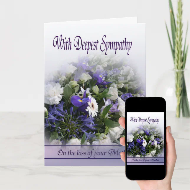 Loss Of Mother With Deepest Sympathy Card Zazzle