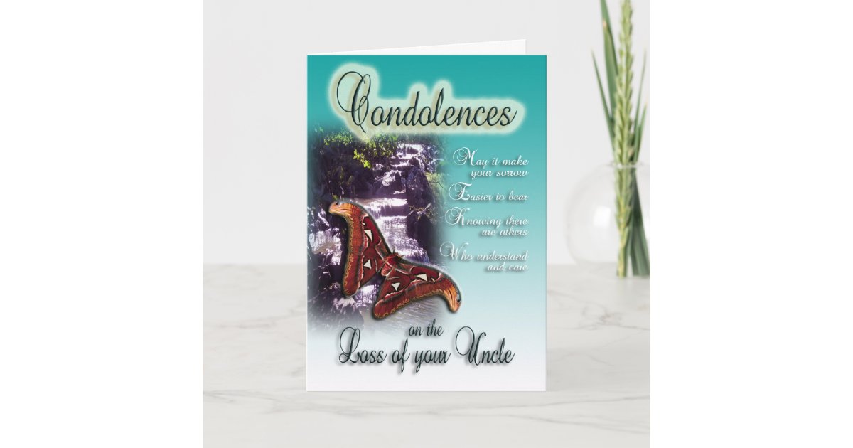 Loss of Uncle - Condolences Card | Zazzle.com