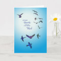 Loss of uncle, sympathy card, flying birds card | Zazzle