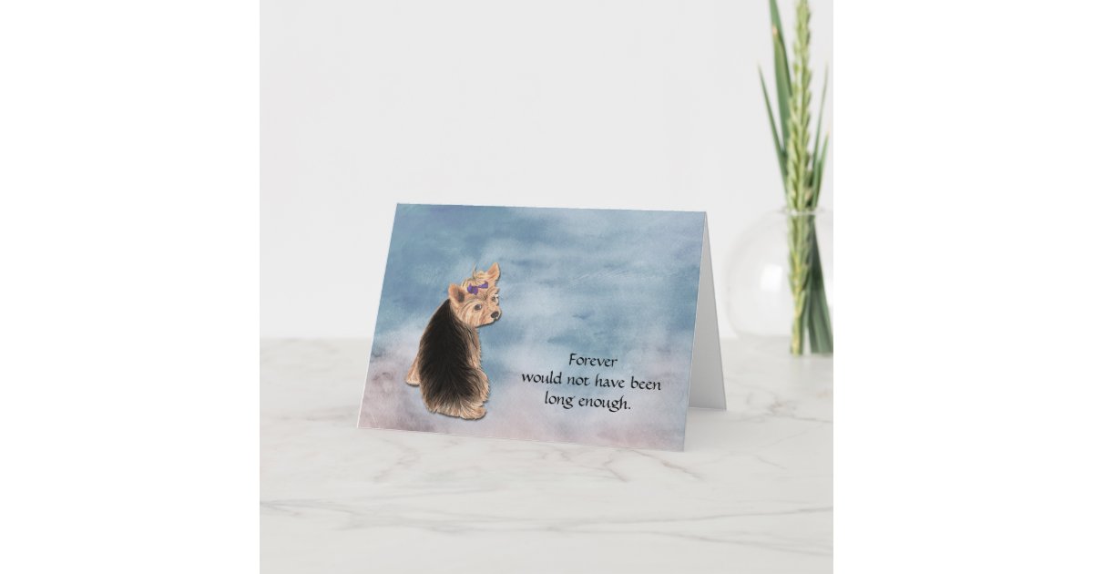 Loss of Yorkie Condolence Sympathy Card | Zazzle