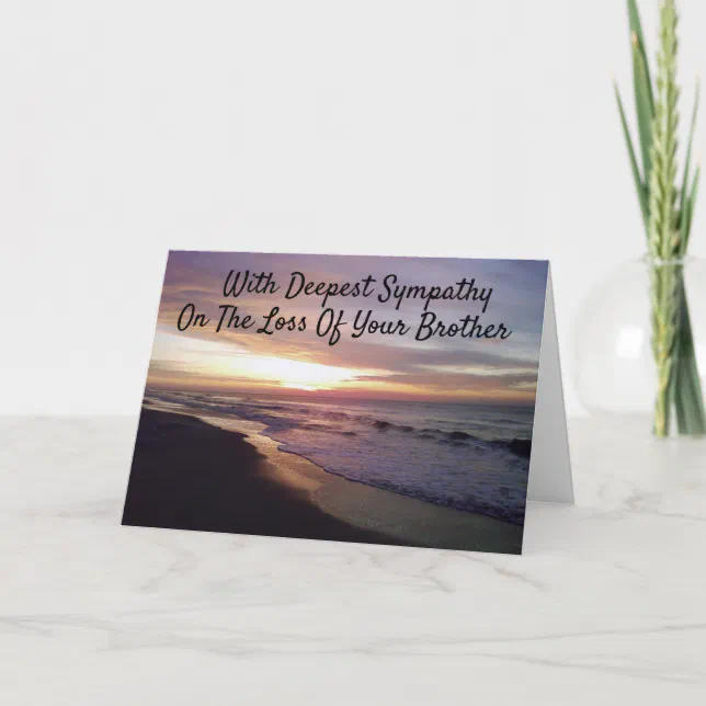 **LOSS OF YOUR BROTHER** SYMPATHY CARD | Zazzle