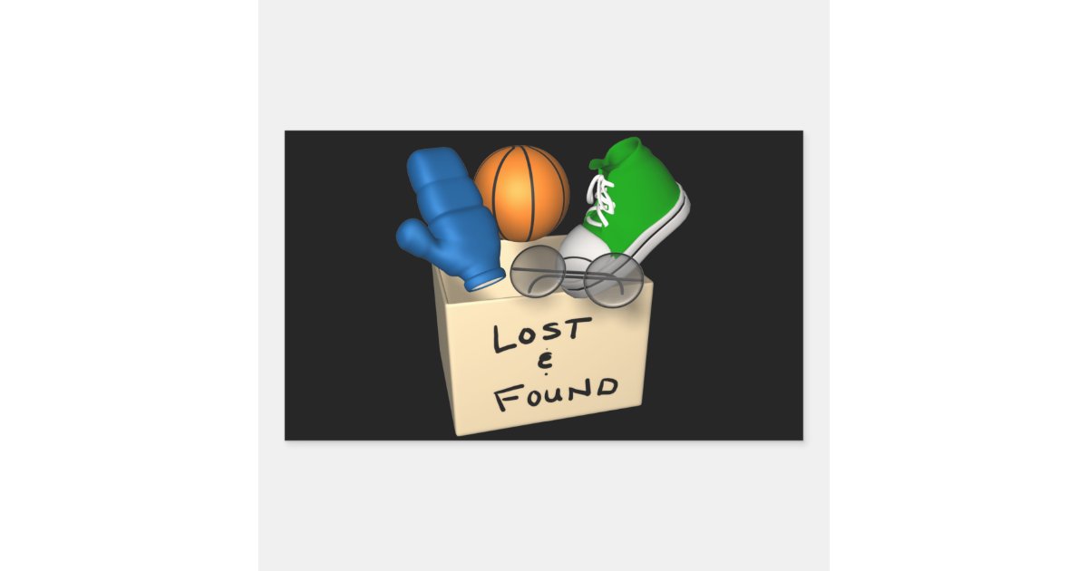 Lost And Found Rectangular Sticker | Zazzle