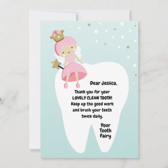 Lost First Tooth Card. Tooth Fairy Visit Note. Hol Holiday Card | Zazzle