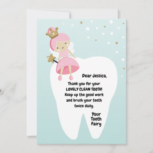 Lost First Tooth Card. Tooth Fairy Visit Note. Hol Holiday Card | Zazzle