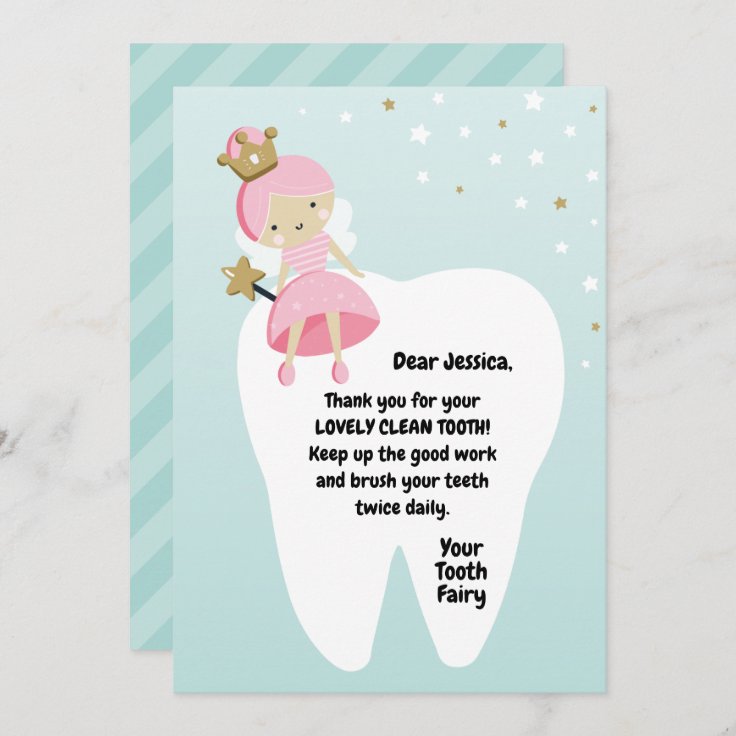 Lost First Tooth Card. Tooth Fairy Visit Note. Hol Holiday Card | Zazzle