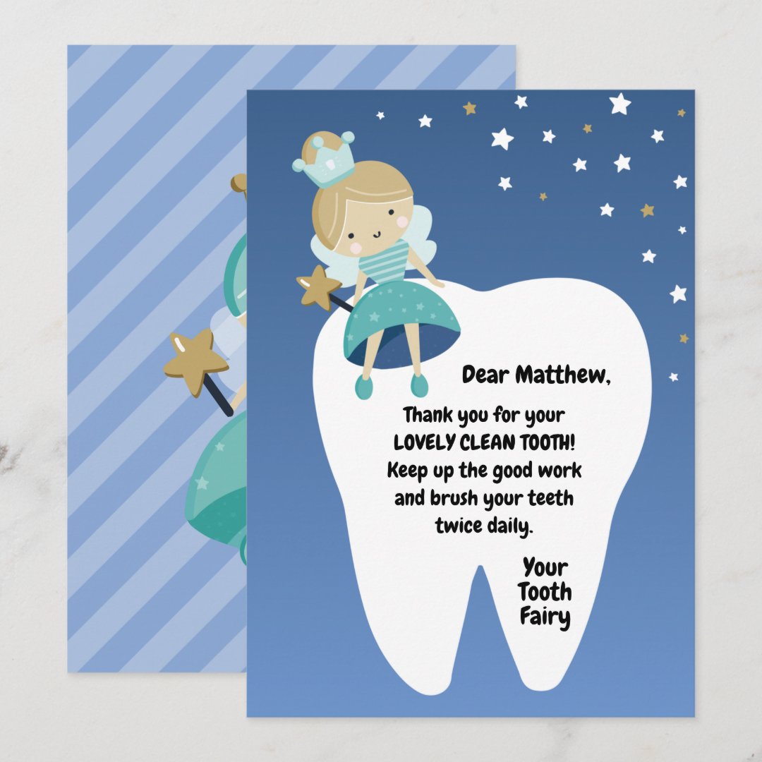 Lost First Tooth Card. Tooth Fairy Visit Note. Hol Holiday Card | Zazzle