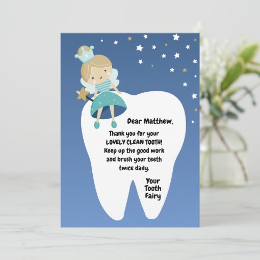 Lost First Tooth Card. Tooth Fairy Visit Note. Hol Holiday Card | Zazzle