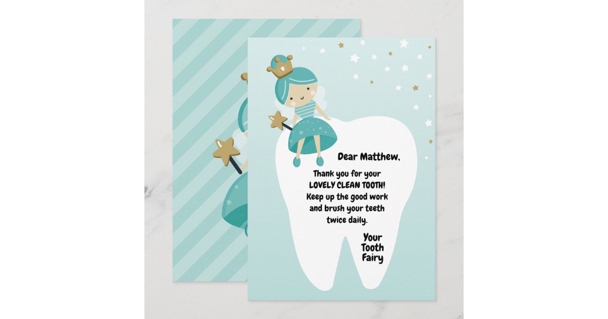 Lost First Tooth Card. Tooth Fairy Visit Note. Holiday Card | Zazzle
