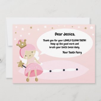 Lost First Tooth Card. Tooth Fairy Visit Note. Holiday Card | Zazzle