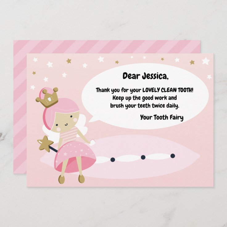 Lost First Tooth Card. Tooth Fairy Visit Note. Holiday Card | Zazzle