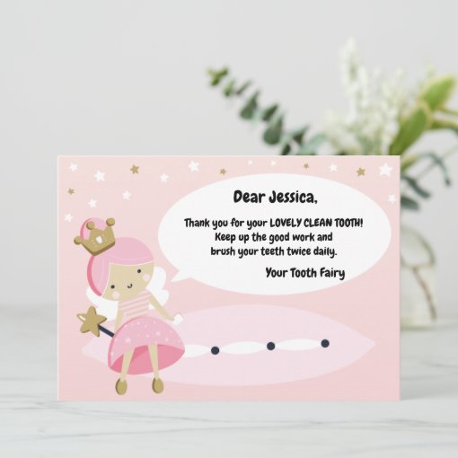 Lost First Tooth Card. Tooth Fairy Visit Note. Holiday Card | Zazzle